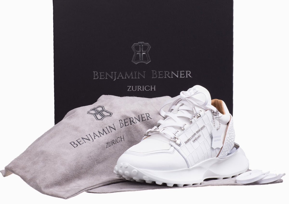 BNJ AGON WHITE CROCODILE EFFECT-NAPPA – Benjamin Berner