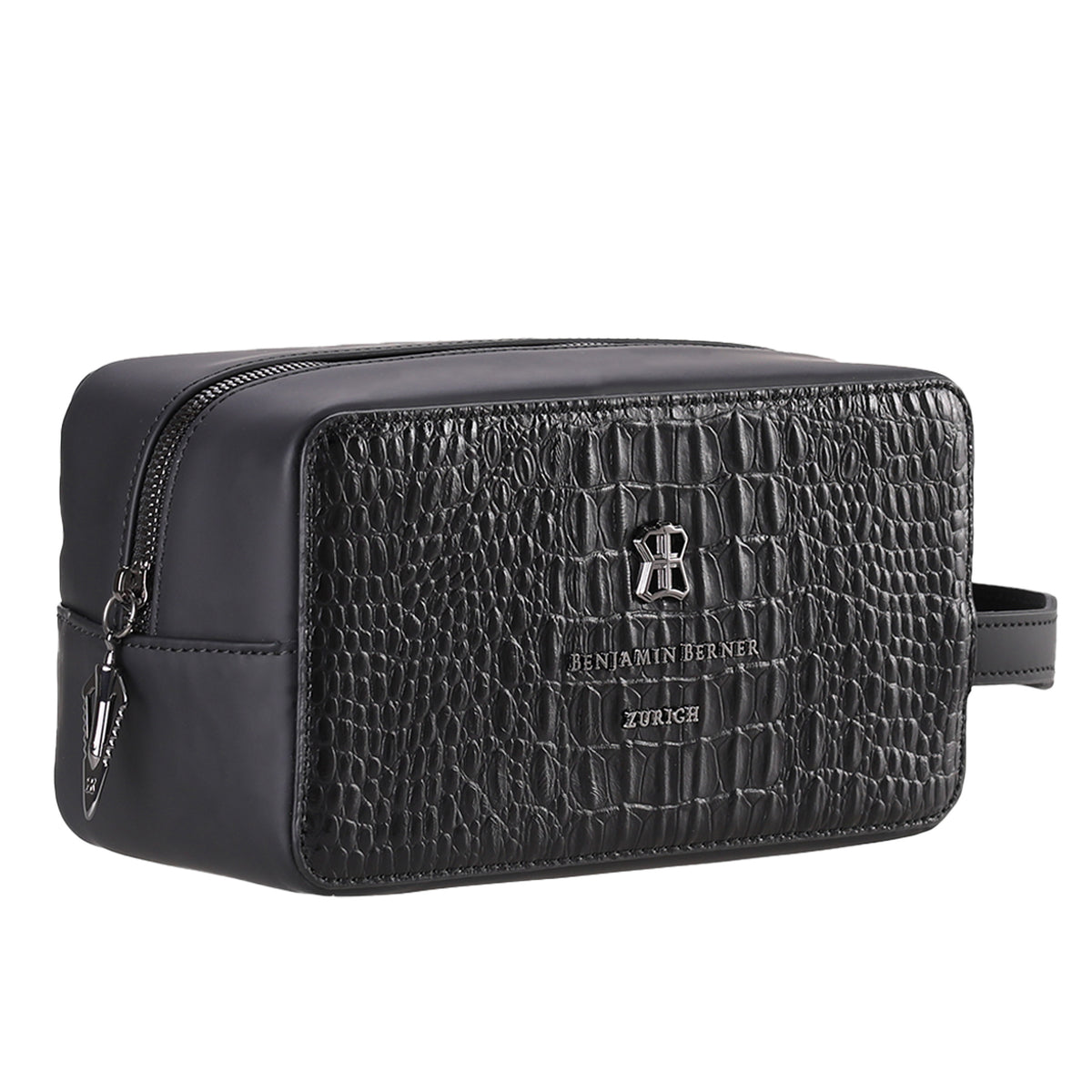 BNJ WASHBAG BLACK ALLIGATOR EFFECT CALFSKIN – Benjamin Berner